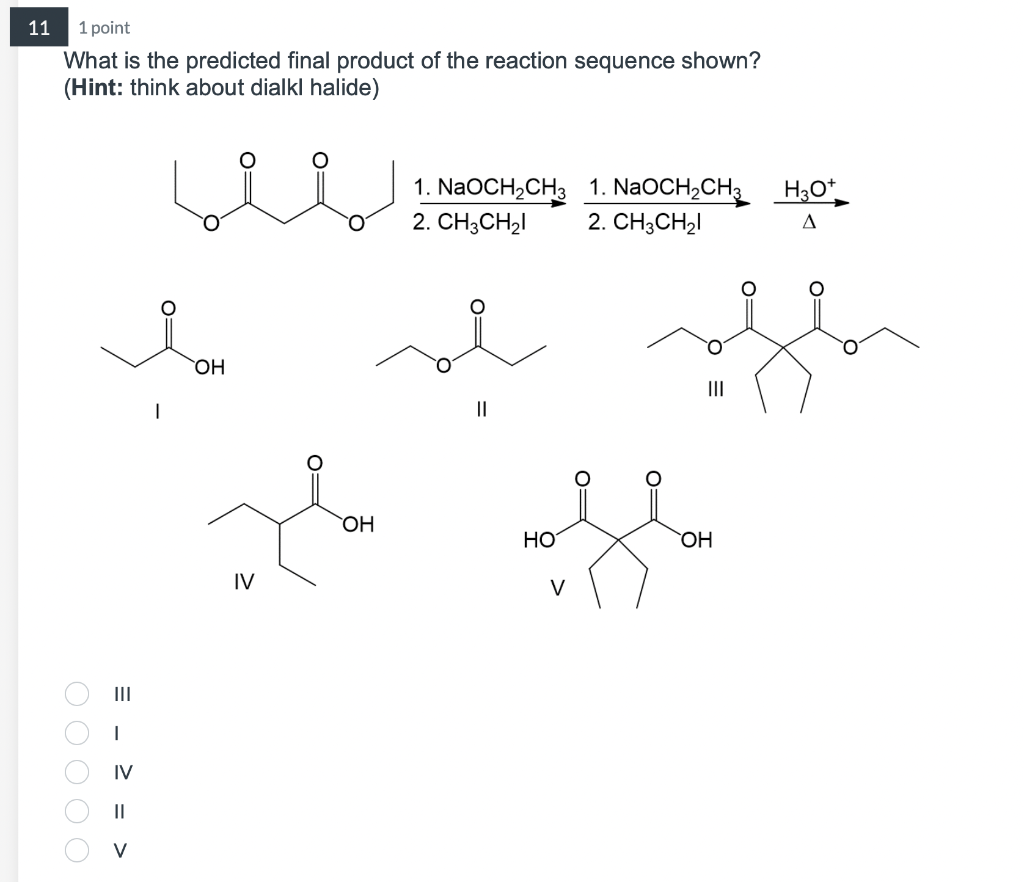 Solved What is the predicted final product of the reaction | Chegg.com