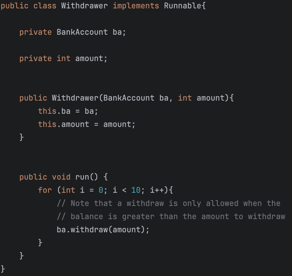 Solved 4. BankAccount Using Monitor Operations (10 points) | Chegg.com