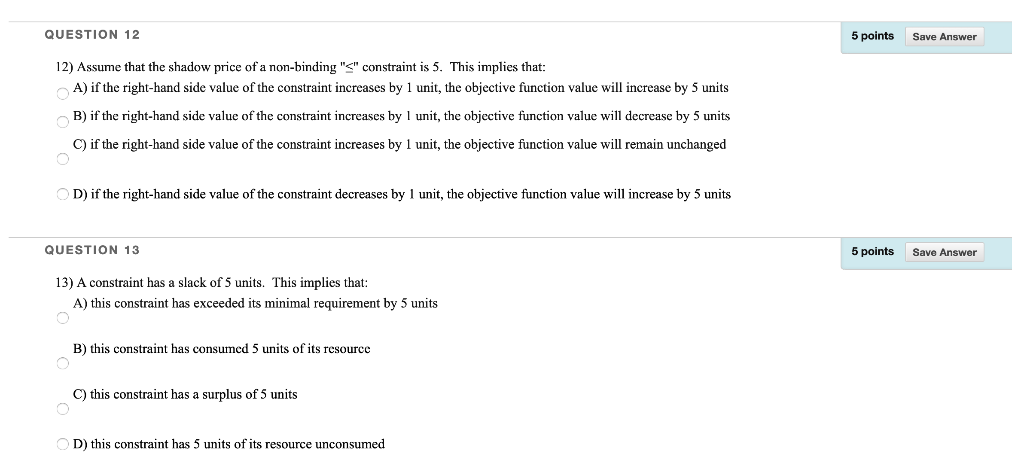 Solved QUESTION 12 5 points Save Answer 12) Assume that the | Chegg.com