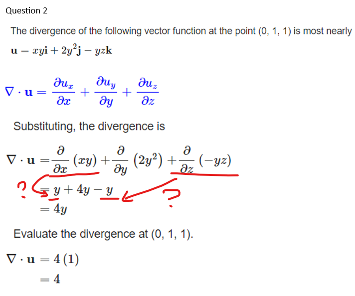 Solved Partial derivative and Divergence I understand that | Chegg.com