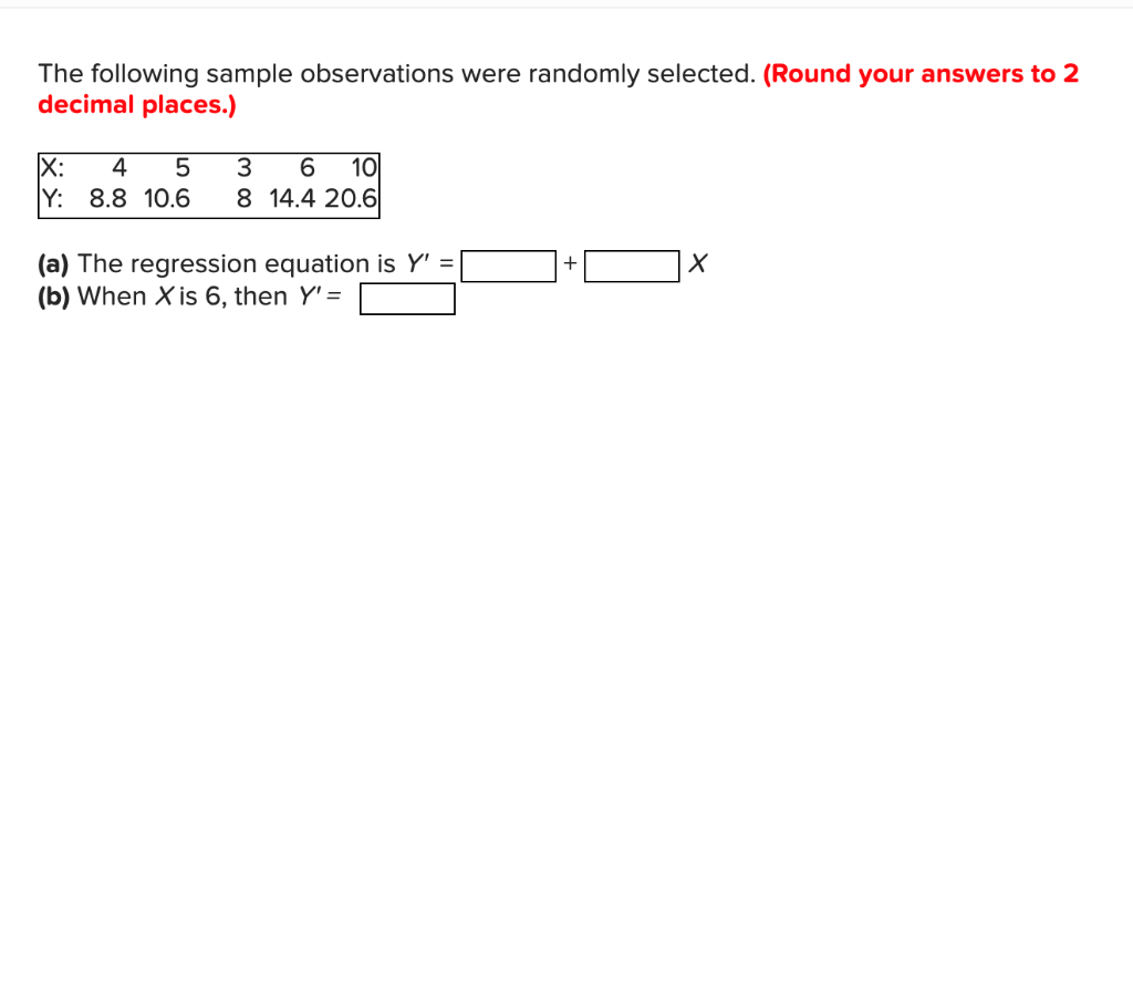 Solved The following sample observations were randomly | Chegg.com