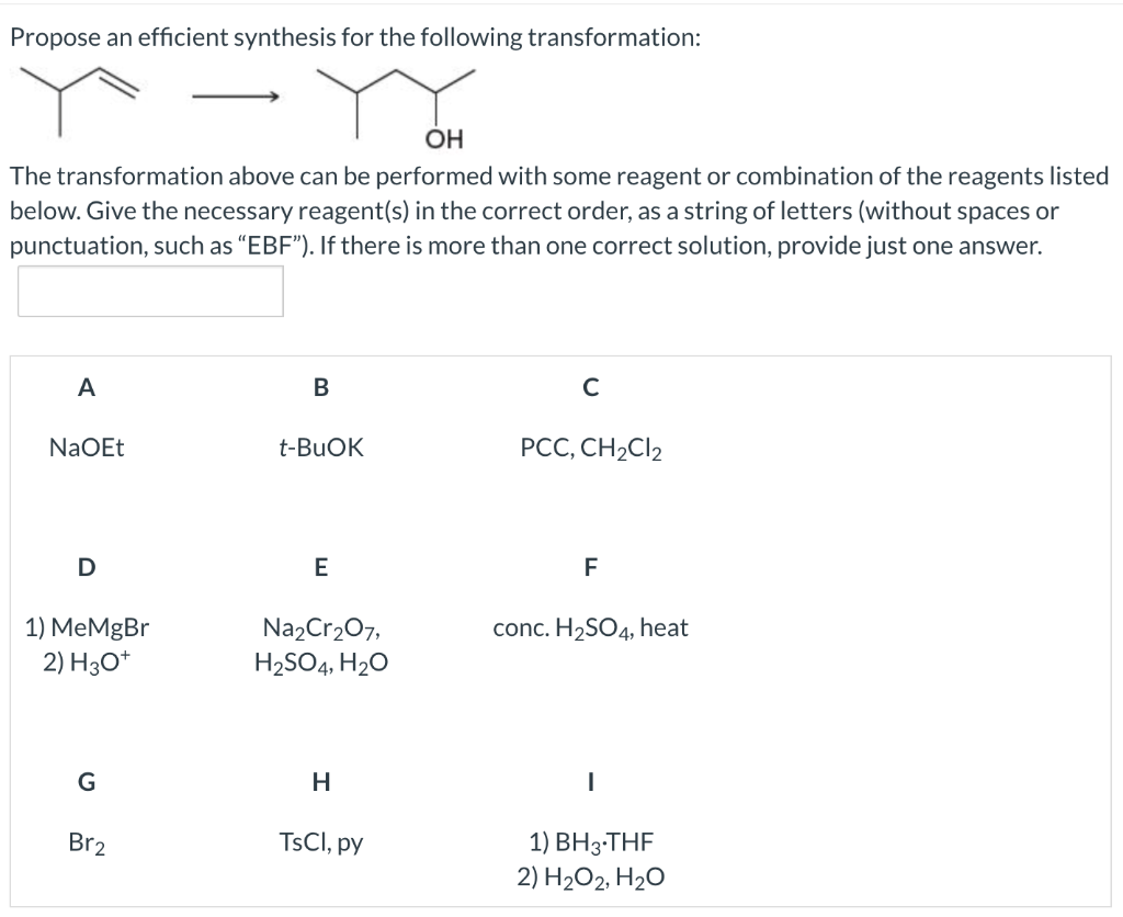 Solved Propose an efficient synthesis for the following | Chegg.com