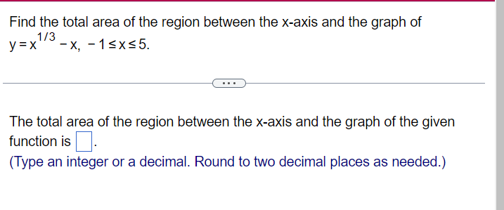 Solved Find the total area of the region between the x-axis | Chegg.com