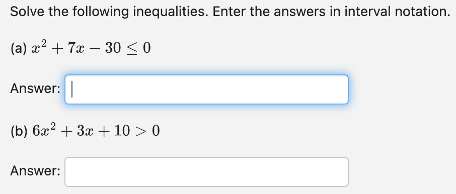 Solved Use interval notation to indicate the set of | Chegg.com