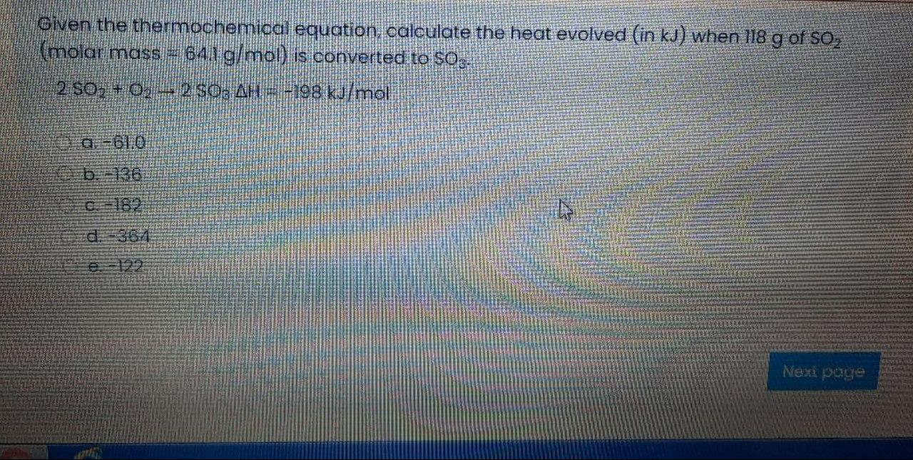 Solved Given the thermochemical equation calculate the heat | Chegg.com
