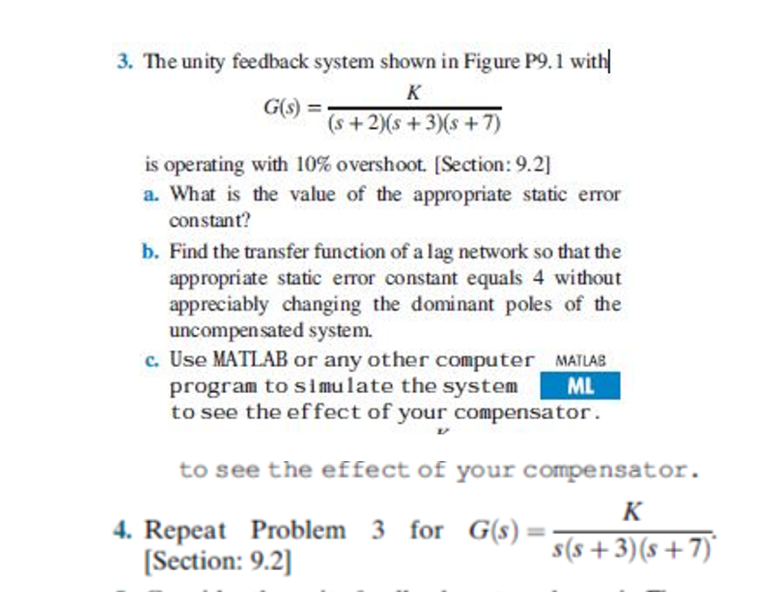 Solved Control Systems EngineeringPlease solve problem-4 by | Chegg.com