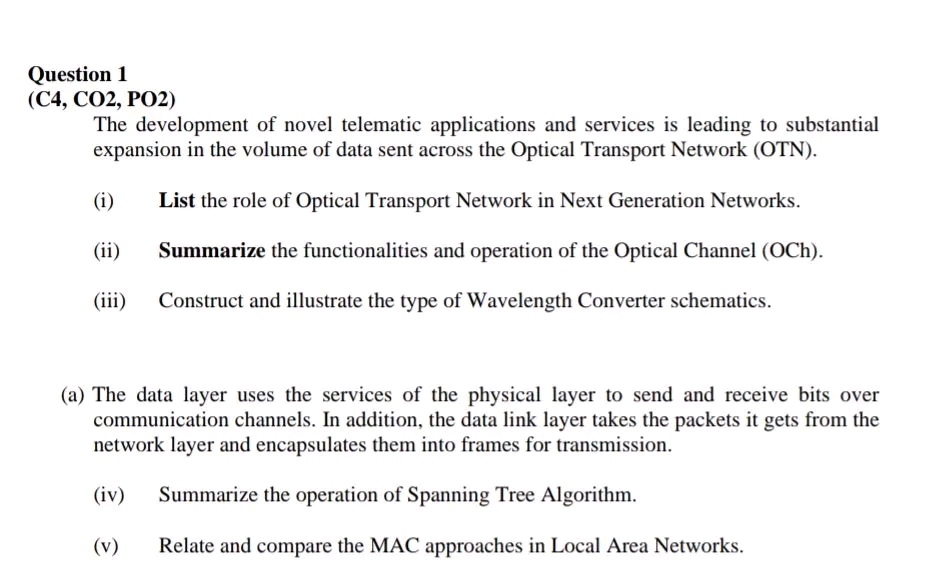 Solved Question 1 (C4, CO2, PO2) The development of novel | Chegg.com