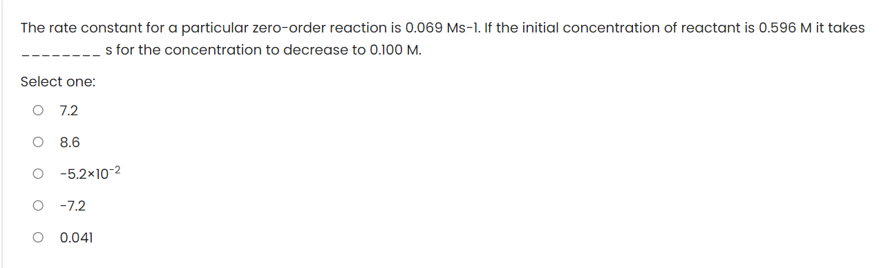 Solved The rate constant for a particular zero-order | Chegg.com