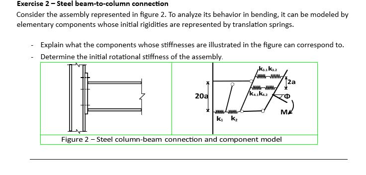 Solved Exercise 2 - Steel beam-to-column connection Consider | Chegg.com