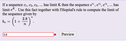 Solved If a sequence ci, C2, C3, ... has limit K then the | Chegg.com