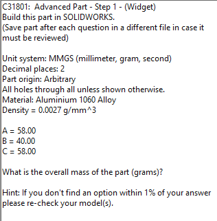 Solved C31801: Advanced Part - Step 1 - (Widget) Build this | Chegg.com