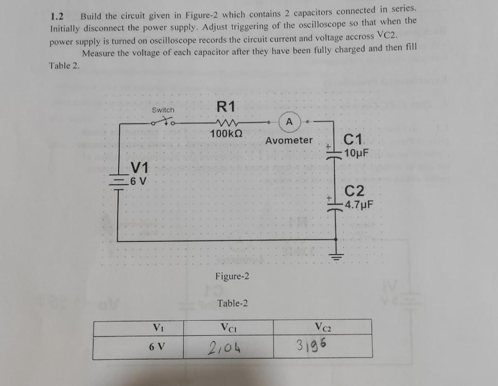 Solved 1. Part-1 RC Circuits 1.1 a) Firstly, calculate the | Chegg.com