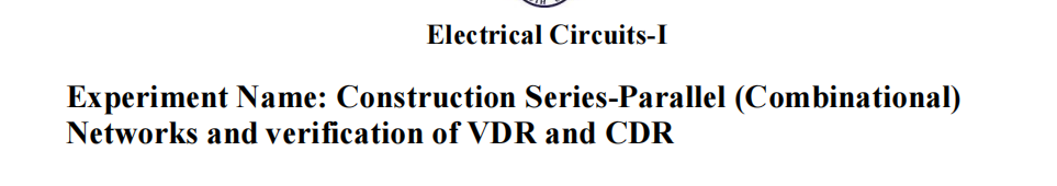 Solved combinational series parallel theory circuit is vdr | Chegg.com