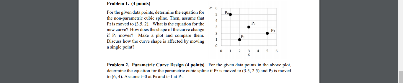 Solved 5 Poo 4 Problem 1. (4 points) For the given data | Chegg.com