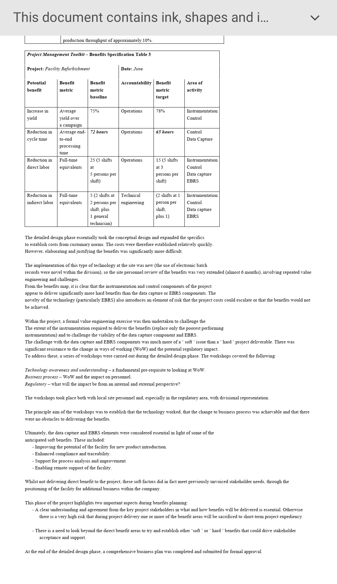 Solved This document contains ink, shapes and i... This case | Chegg.com