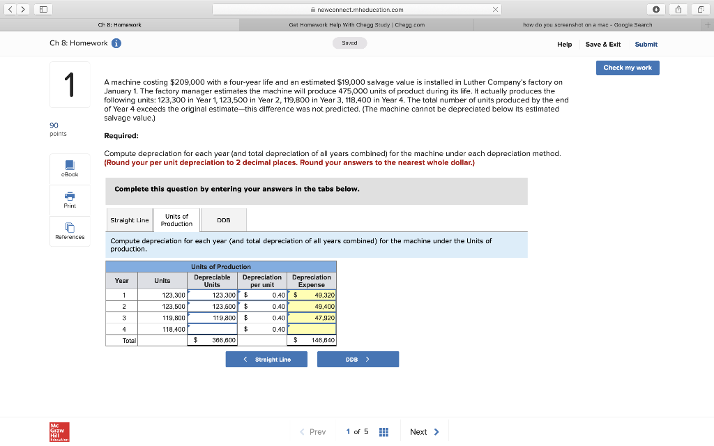 Solved newconnect.mheducation.com Ch 8: Homework Get | Chegg.com