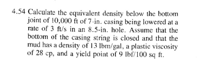 Solved Calculate the equivalent density below the bottom | Chegg.com