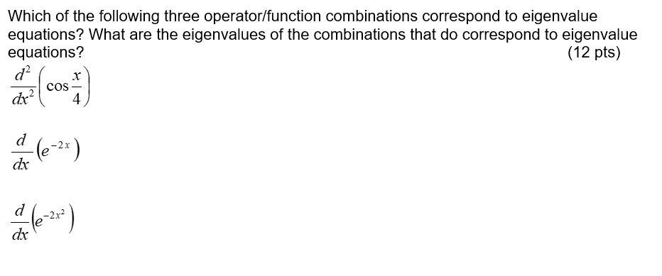 Solved Which of the following three operator/function | Chegg.com