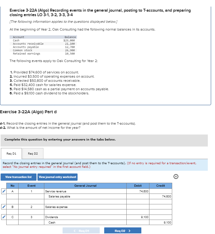 Solved Required informationExercise 3-22A (Algo) ﻿Recording | Chegg.com