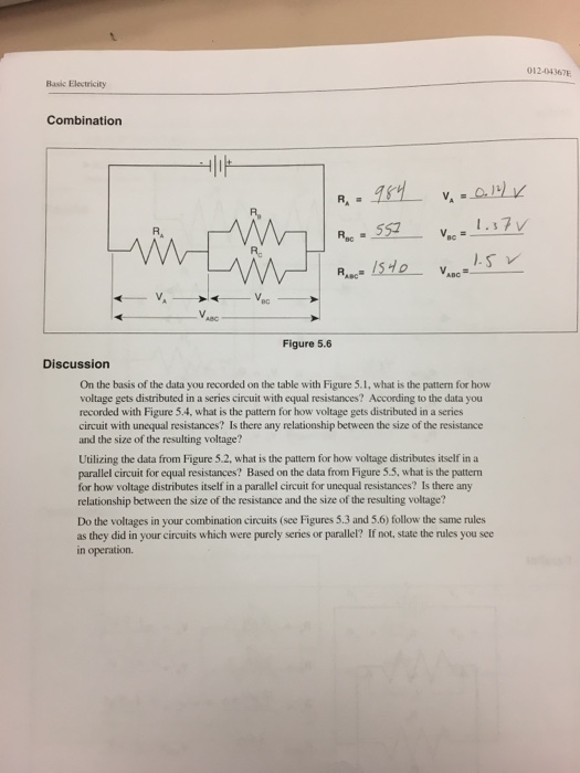 Solved Experiment 5 Voltages In Circuits Equipment Needed 