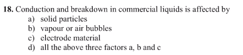 Solved 16. Transformer oil is a) askeral b) silicone oil c) | Chegg.com