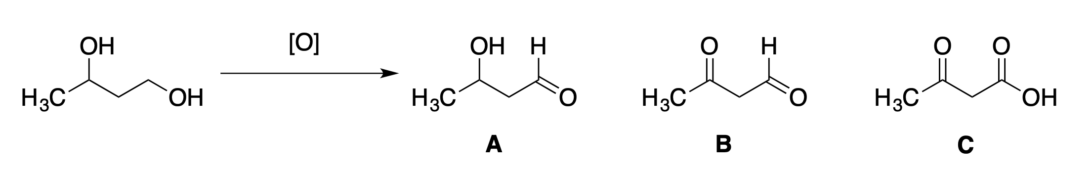 Solved Question 6 Consider the oxidation of butan-1,3-diol | Chegg.com