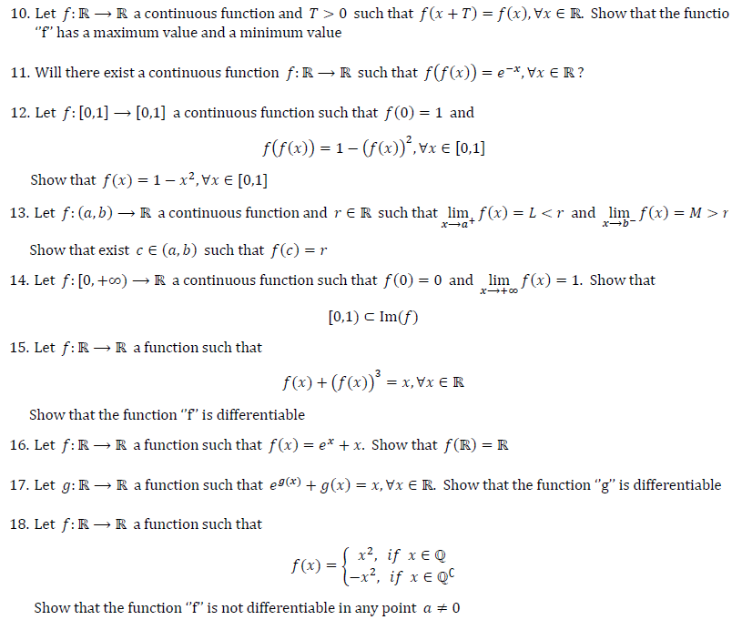 Solved 10. Let f:P→R a continuous function and T>0 such that | Chegg.com