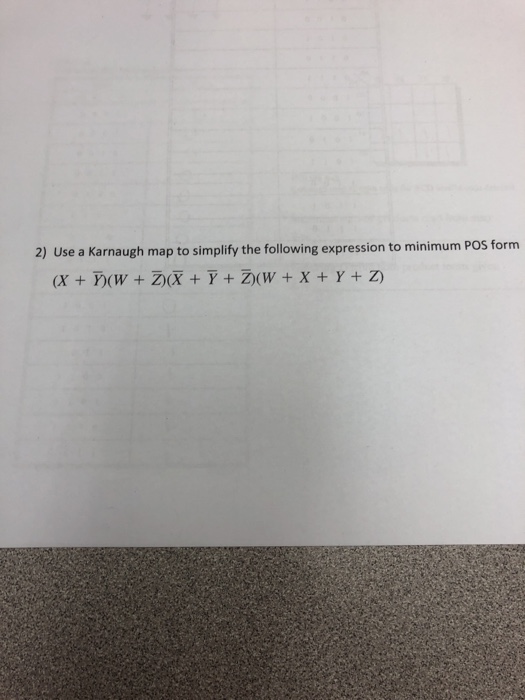 Solved 2) Use a Karnaugh map to simplify the following | Chegg.com