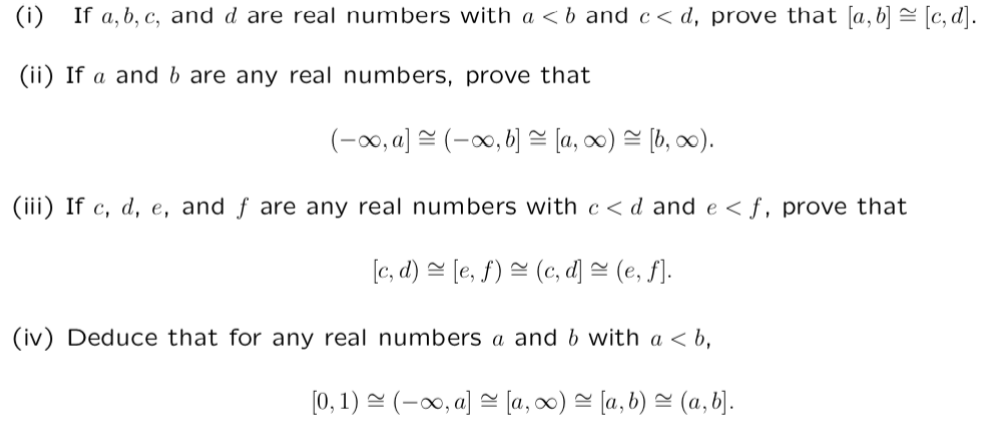 Solved (i) If a,b,c, and d are real numbers with a | Chegg.com