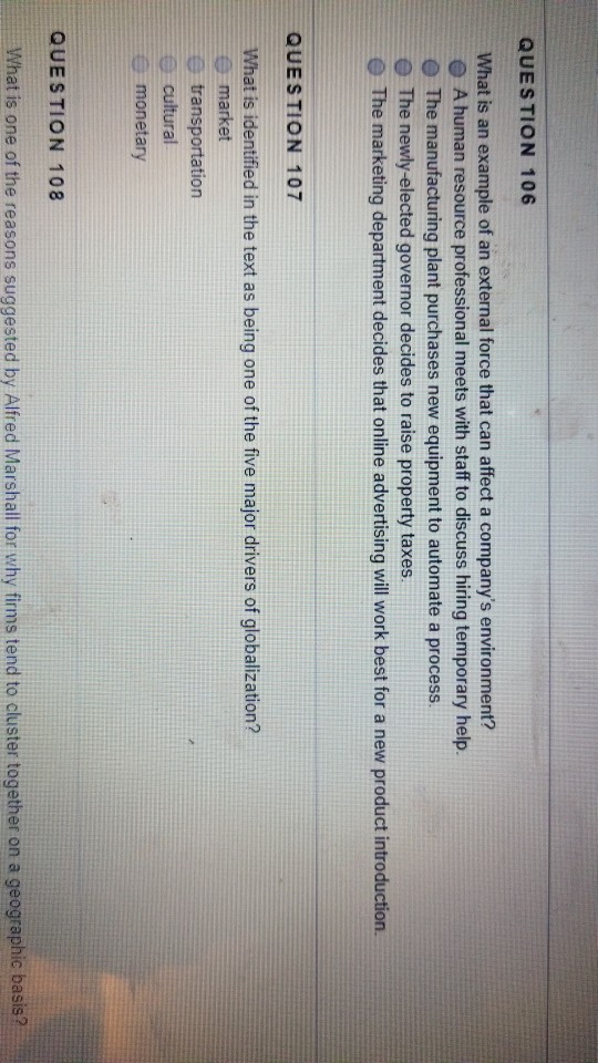Solved QUESTION 106 What is an example of an external force | Chegg.com