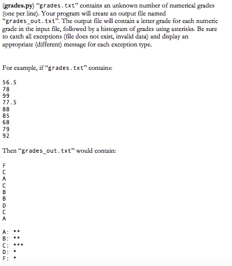 Solved (grades.py) "grades.txt" contains an unknown number | Chegg.com