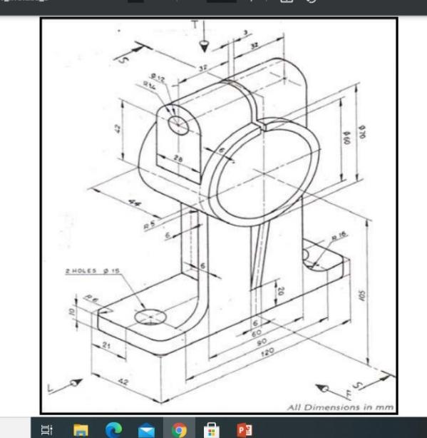 Solved produce a CAD drawing of the object’s front and top | Chegg.com