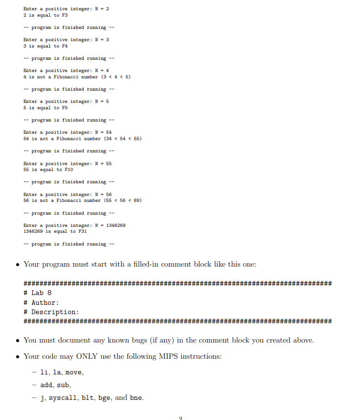 Solved In Mars (MIPS) create the code laid out in the | Chegg.com
