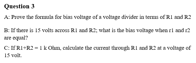 Solved Question 3 A: Prove the formula for bias voltage of a | Chegg.com