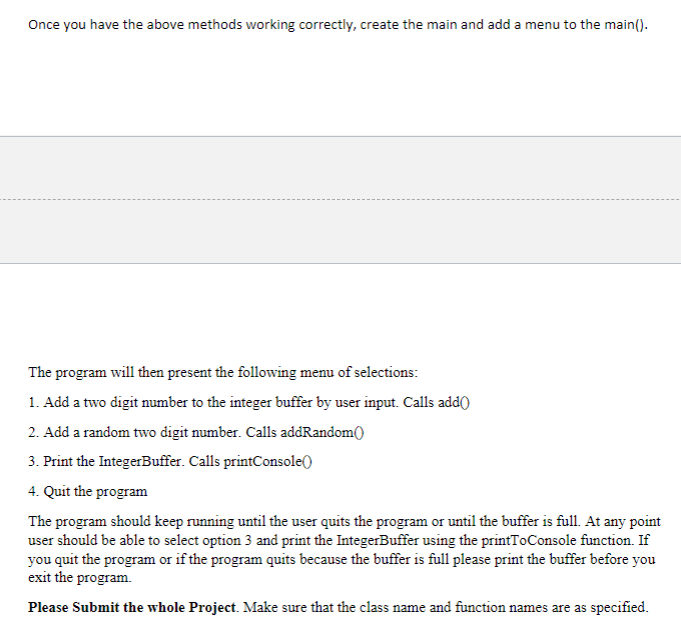 Solved In this assignment, you will create an array "buffer" | Chegg.com