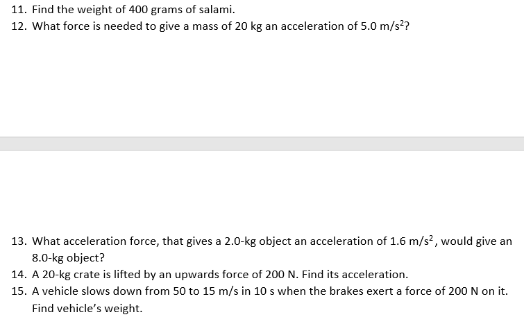Solved 11. Find the weight of 400 grams of salami. 12. What | Chegg.com