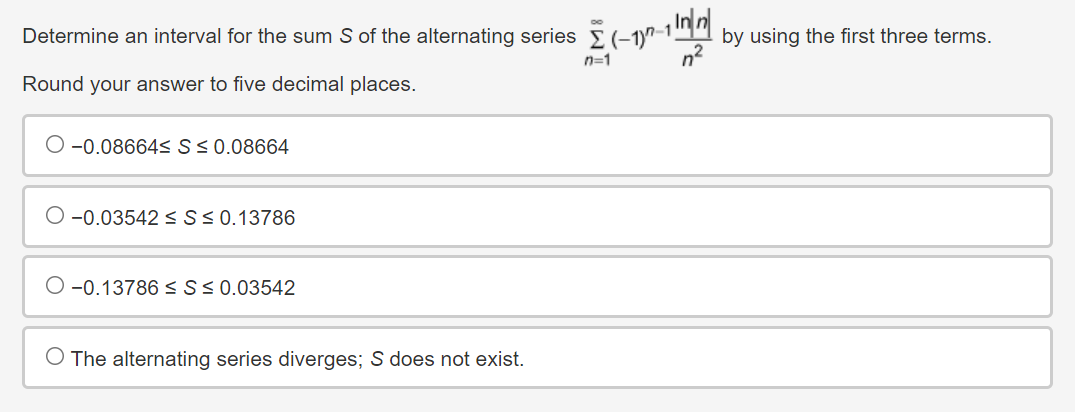 Solved Determine an interval for the sum S of the | Chegg.com