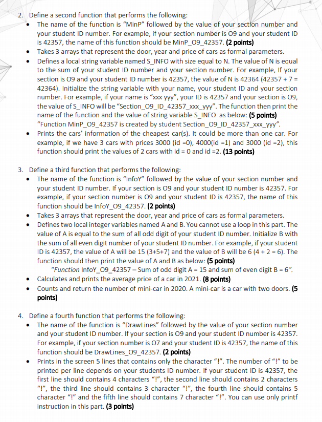 Solved Problem Write a C program to keep records and perform | Chegg.com