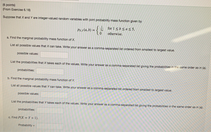 Solved 6 Points From Exercise 618 Suppose That X And Y 