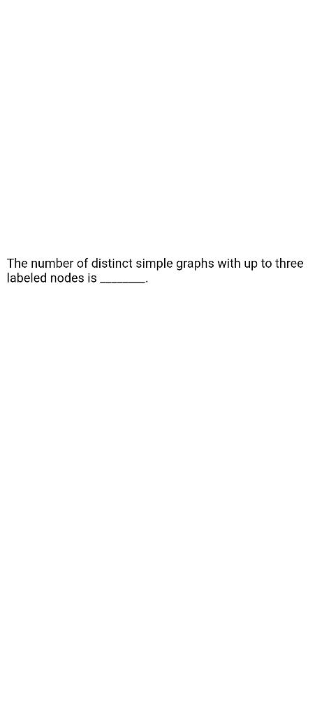 The number of distinct simple graphs with up to three | Chegg.com