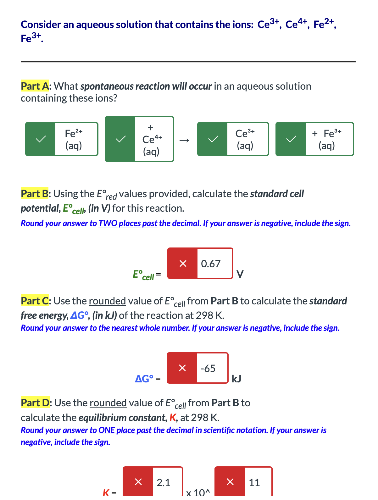 Solved Consider an aqueous solution that contains the ions: | Chegg.com