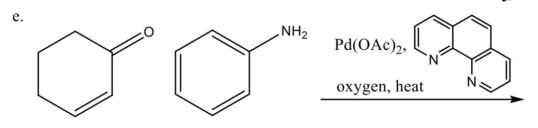 Solved e. NH2 Pd(OAc)2, N oxygen, heat | Chegg.com