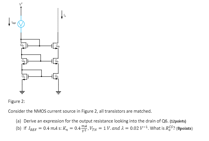 Solved Q = Figure 2: Consider the NMOS current source in | Chegg.com