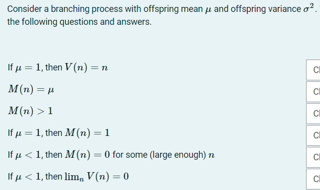 Consider a branching process with offspring mean u | Chegg.com