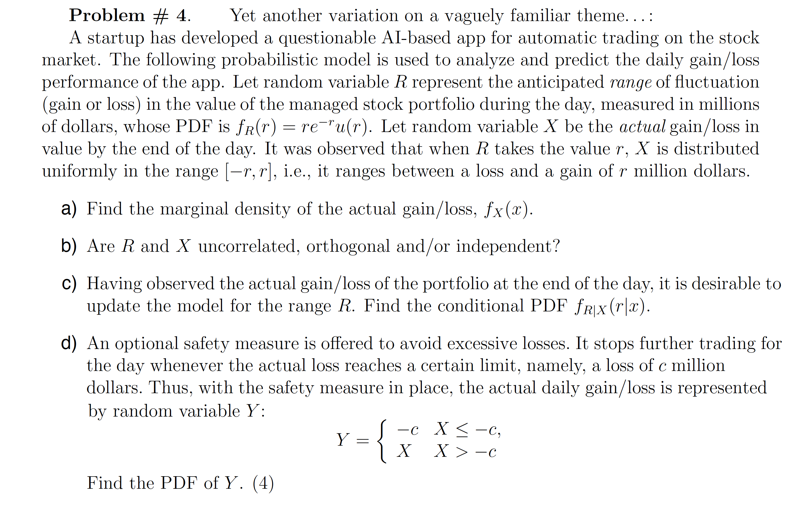 Solved Problem #4., ﻿Yet another variation on a vaguely | Chegg.com