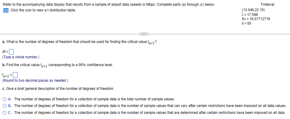 Solved Refer to the accompanying data display that results | Chegg.com