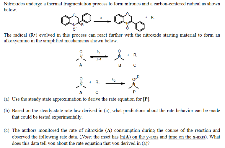 Solved Nitroxides undergo a thermal fragmentation process to | Chegg.com