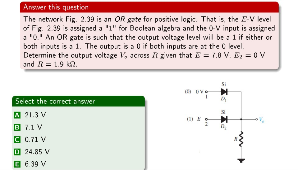 Solved Answer this question Determine Vp of the series de | Chegg.com