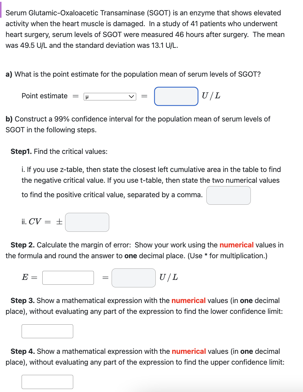 Solved Serum Glutamic-Oxaloacetic Transaminase (SGOT) is an | Chegg.com