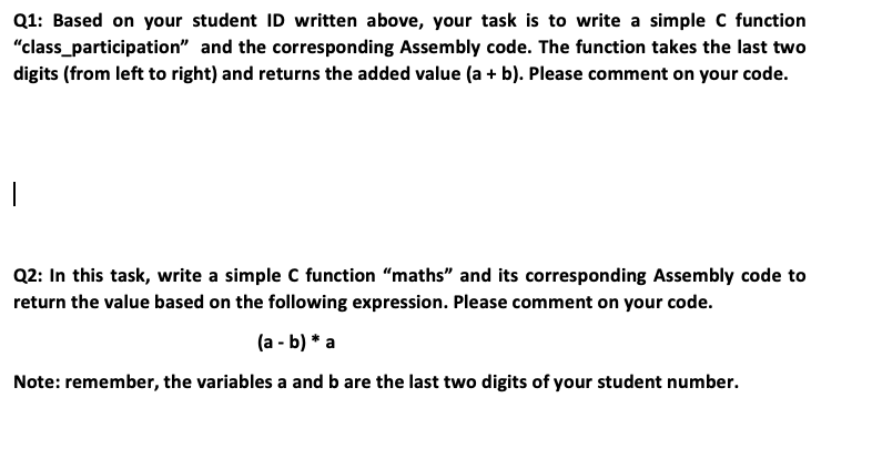 Solved Q1: Based on your student ID written above, your task | Chegg.com